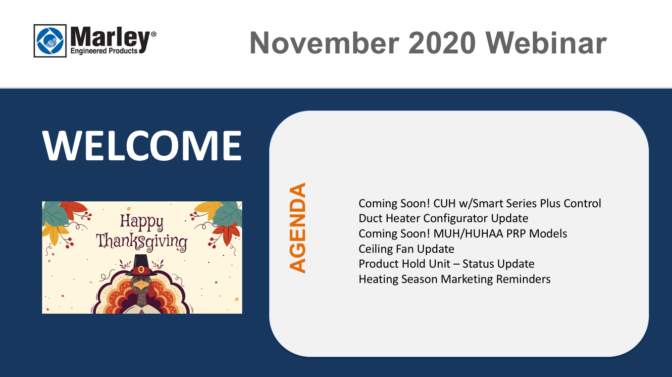 QMark November Webinar Deck - Marley Engineered Products