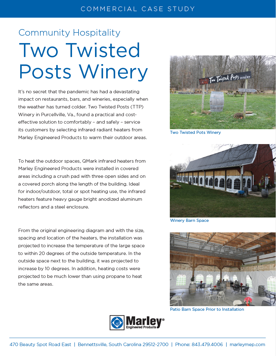 QMark Two Twisted Posts Winery Case Study Synopsis - Marley Engineered ...